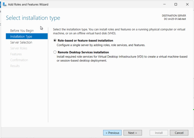 Windows Server 2025 Walkthrough