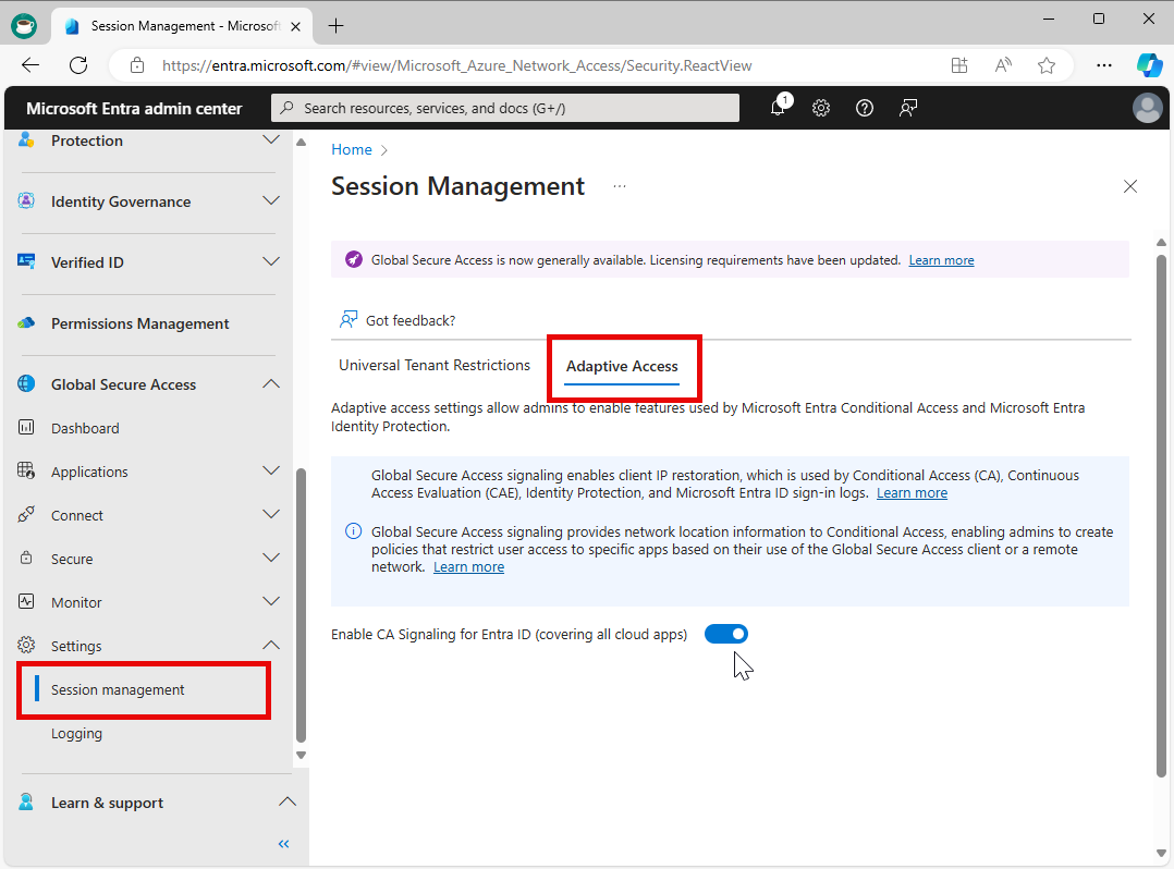 Ensuring Access Only Through the Microsoft Global Secure Access Client